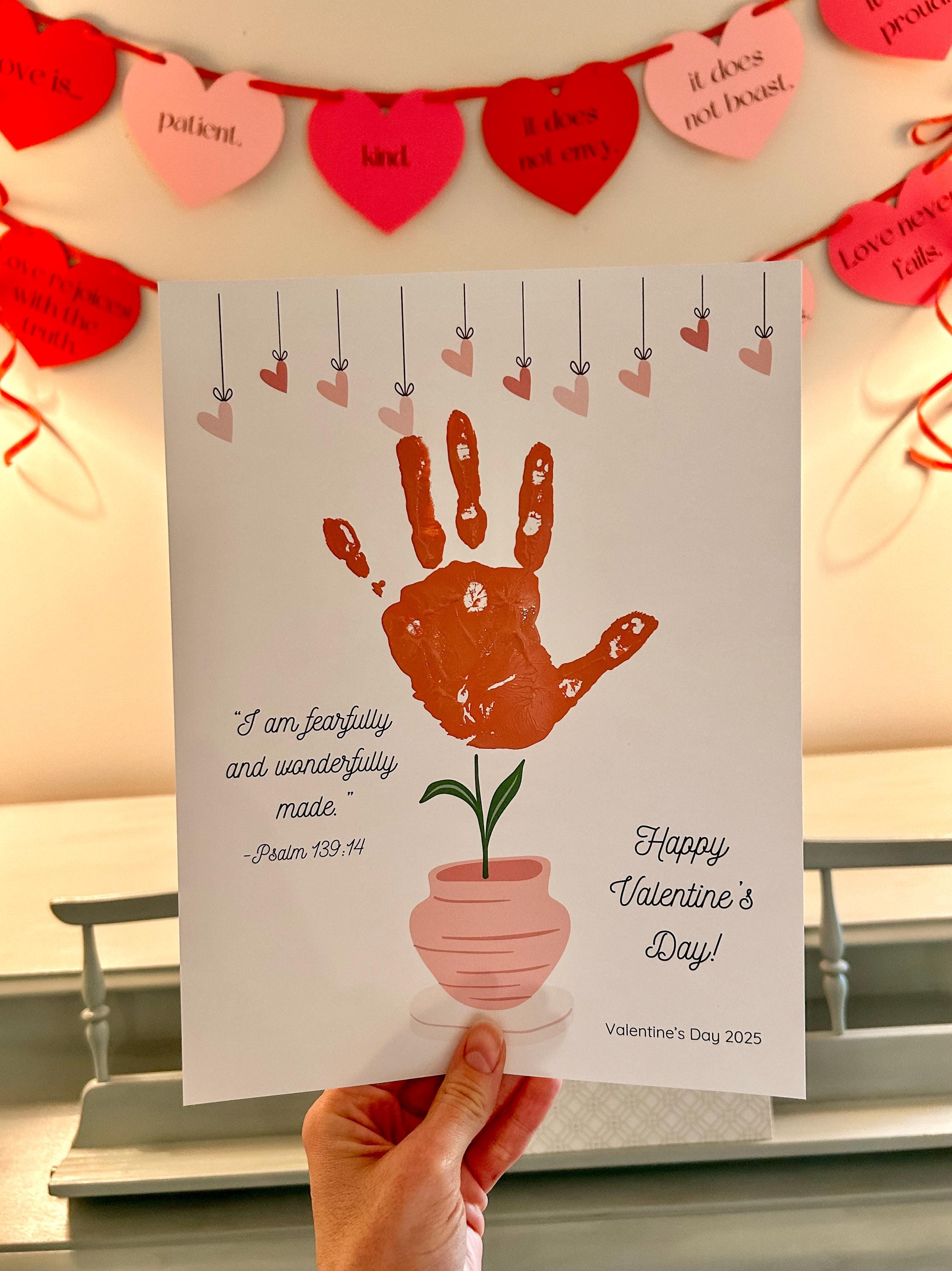 Valentine's Day Handprint Craft Religious Valentine's Day Activity ...