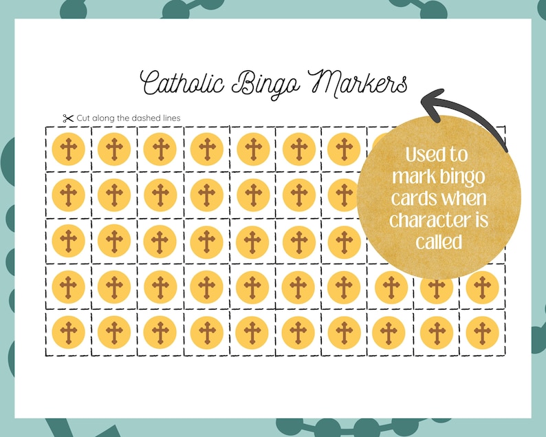 Catholic Bingo Game: 50 Unique Cards, Sunday School Activity (PDF) - Etsy