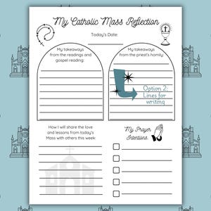 Catholic Mass Reflection Worksheet for Kids (digital Download) - Etsy