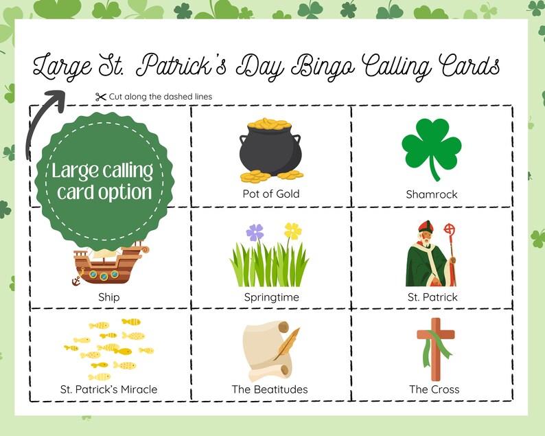 Religious St. Patrick's Day Bingo Game: Christian Activity (PDF) - Etsy
