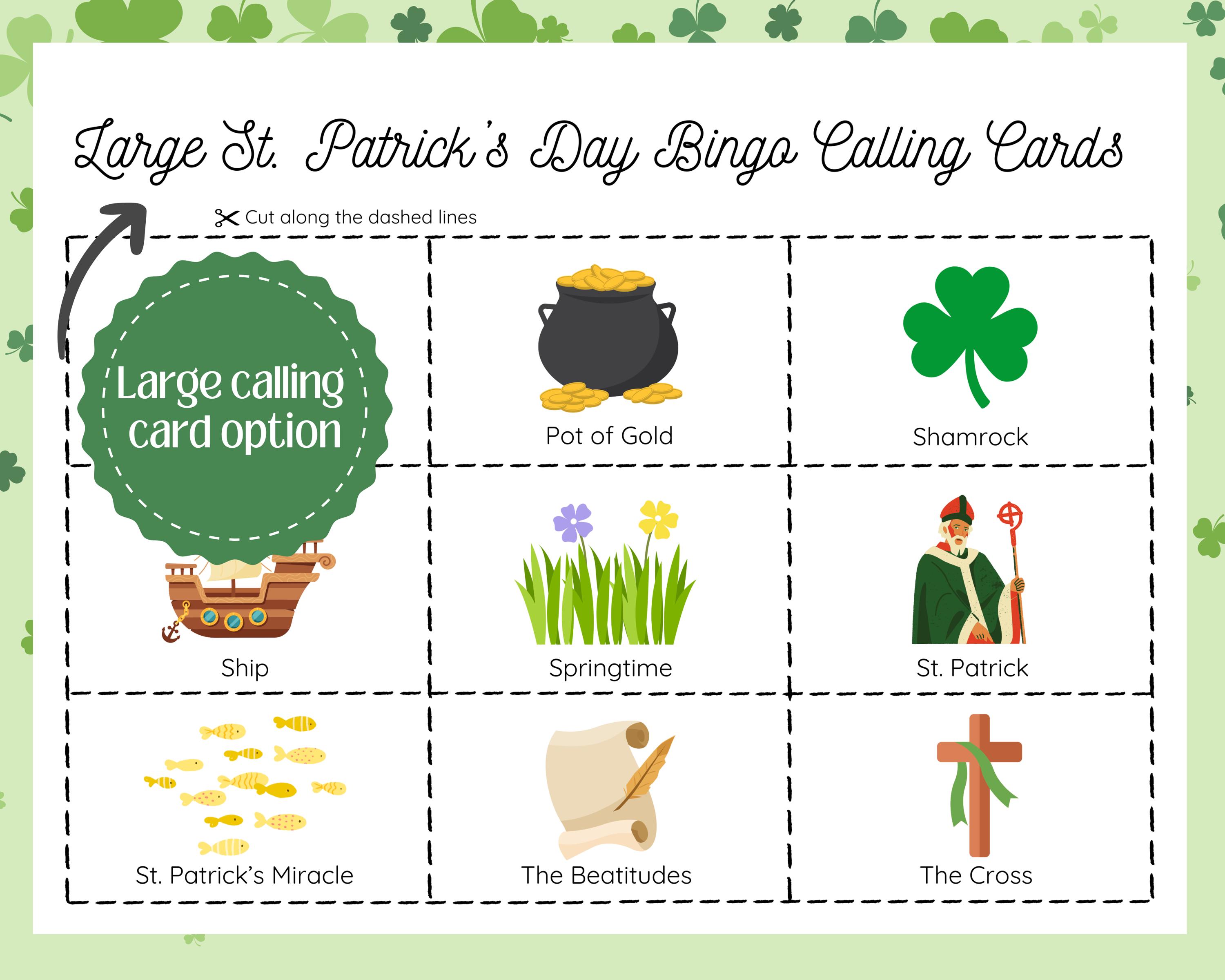 Religious St. Patrick's Day Bingo Game: Christian Activity (PDF) - Etsy