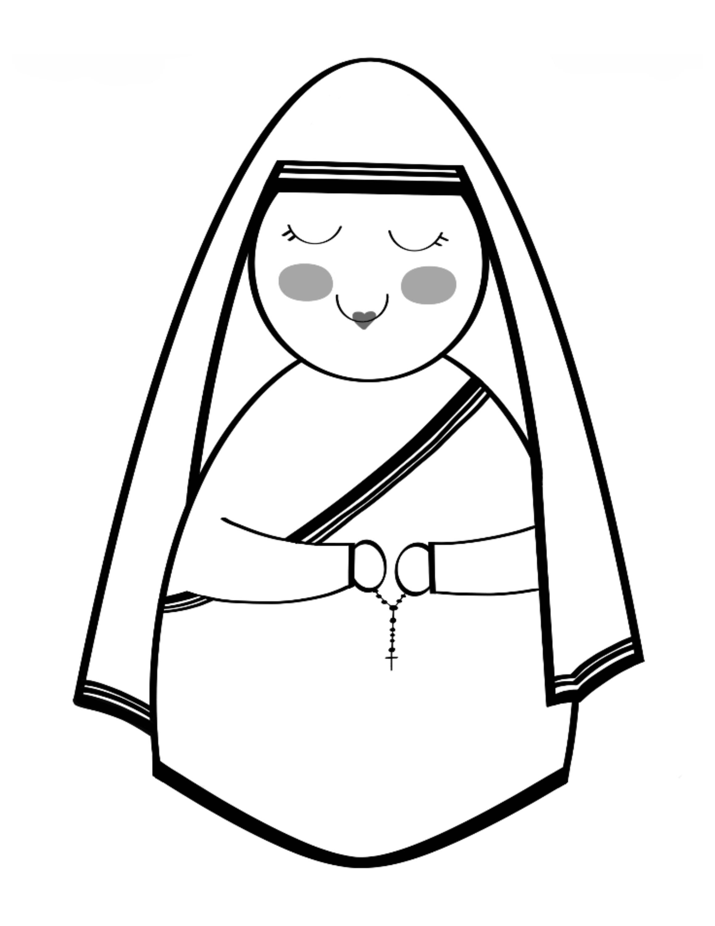 Mother Theresa Coloring Page Mother Theresa Feast Day Saints for Kids ...