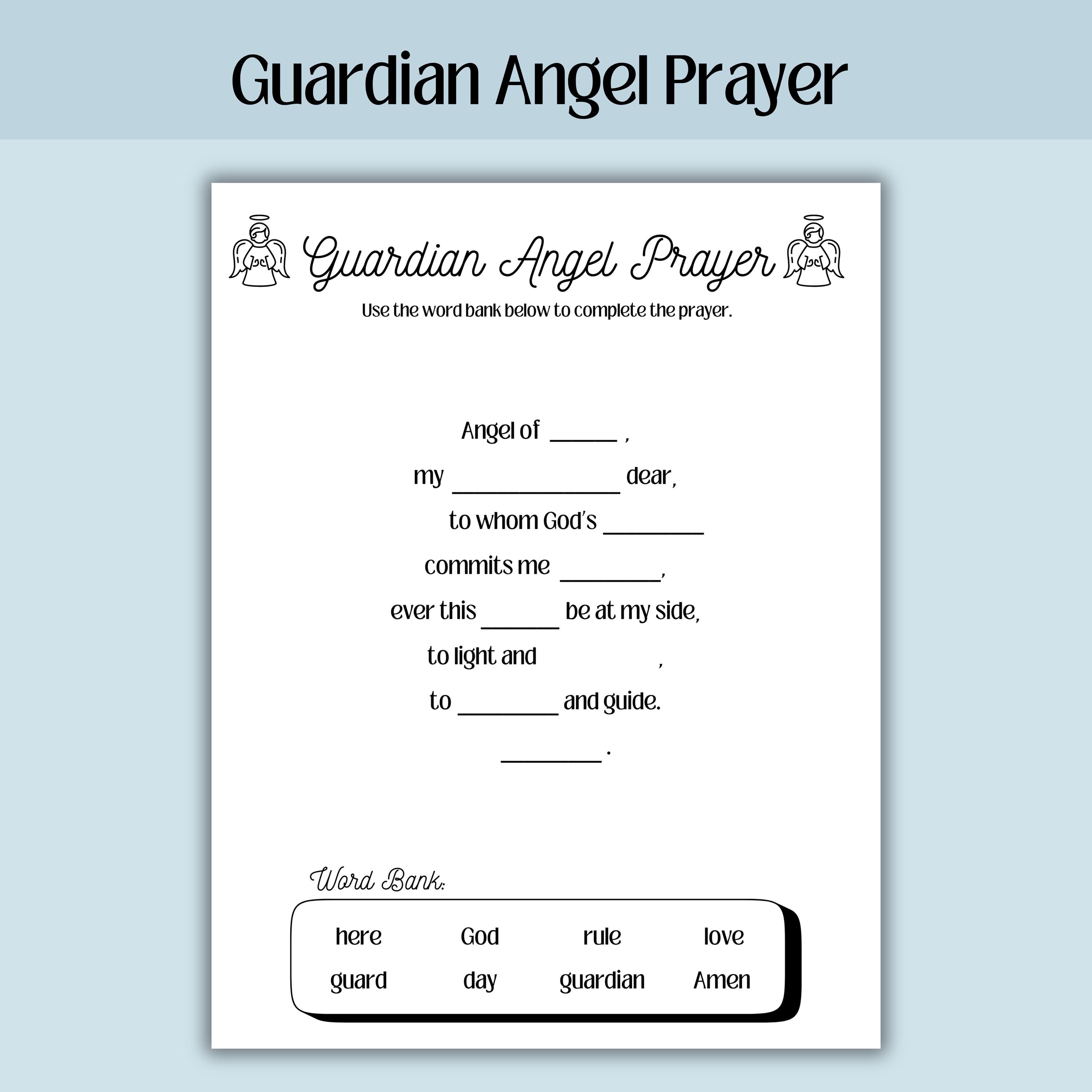 Catholic Prayer Worksheet: Kids Learning Activity (digital Download) - Etsy