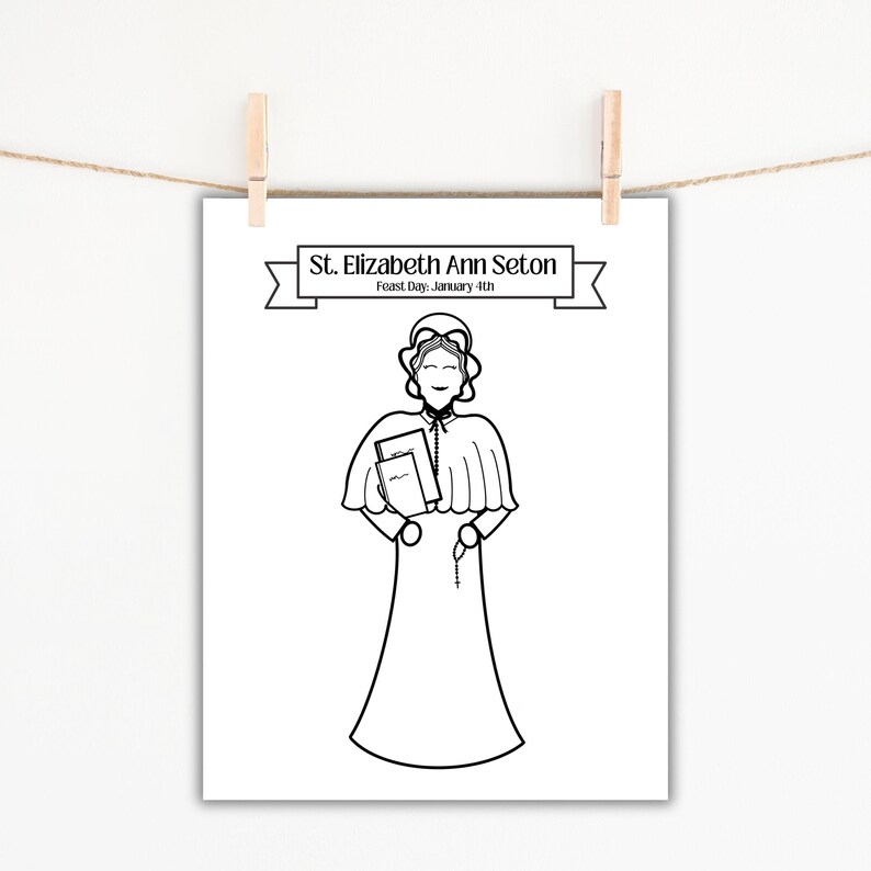 St. Elizabeth Ann Seton Coloring Pages Saint Elizabeth Ann Seton Feast ...