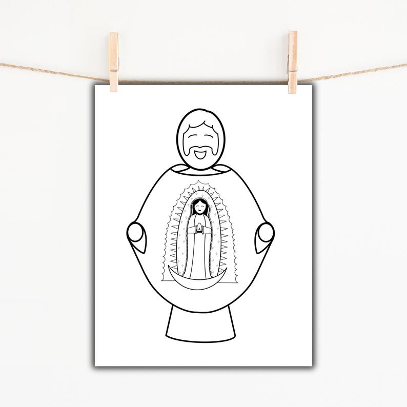 Saint Juan Diego Coloring Pages: Feast Day Activity (printable) - Etsy