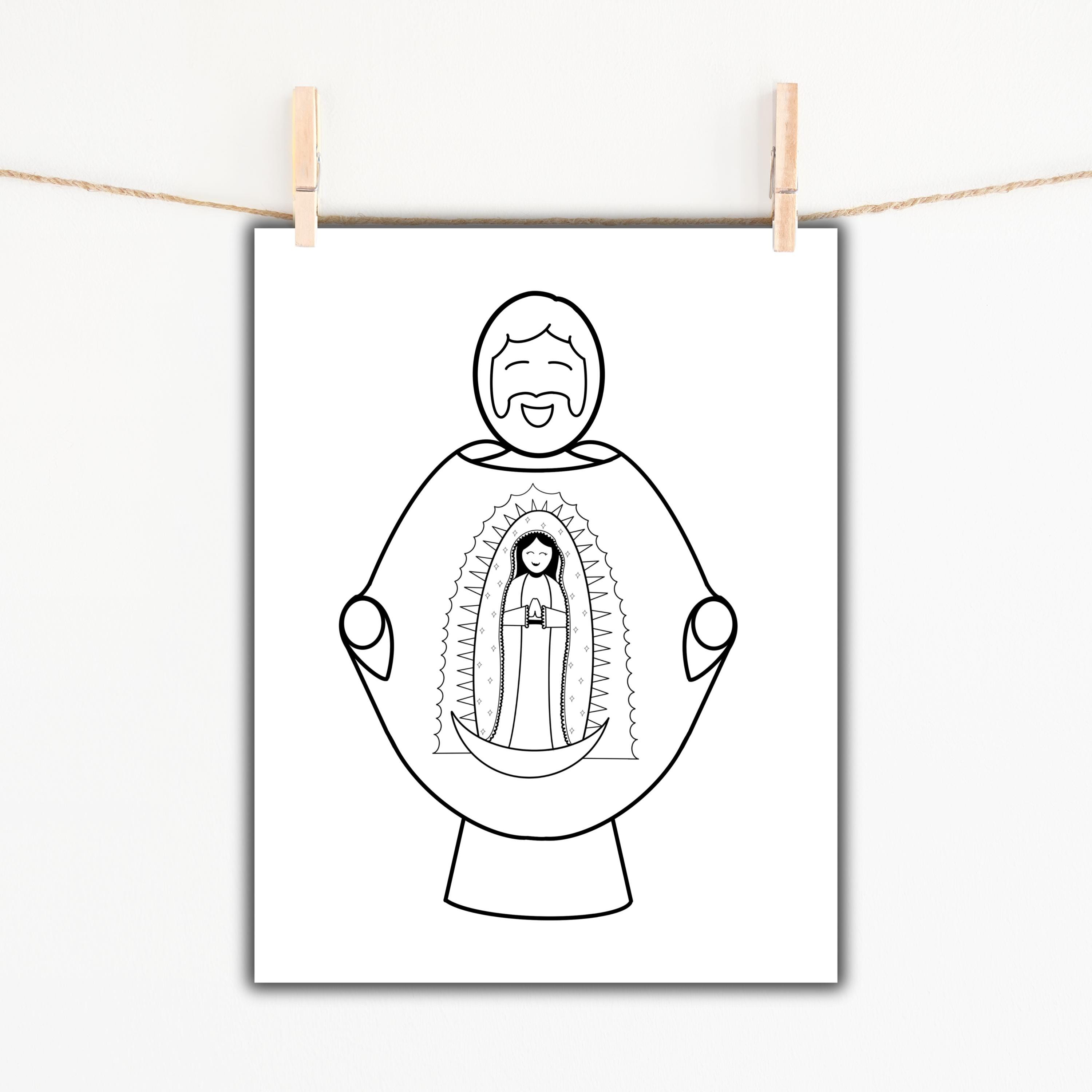 St. Juan Diego Coloring Pages Saint Juan Diego Feast Day Craft Our Lady ...