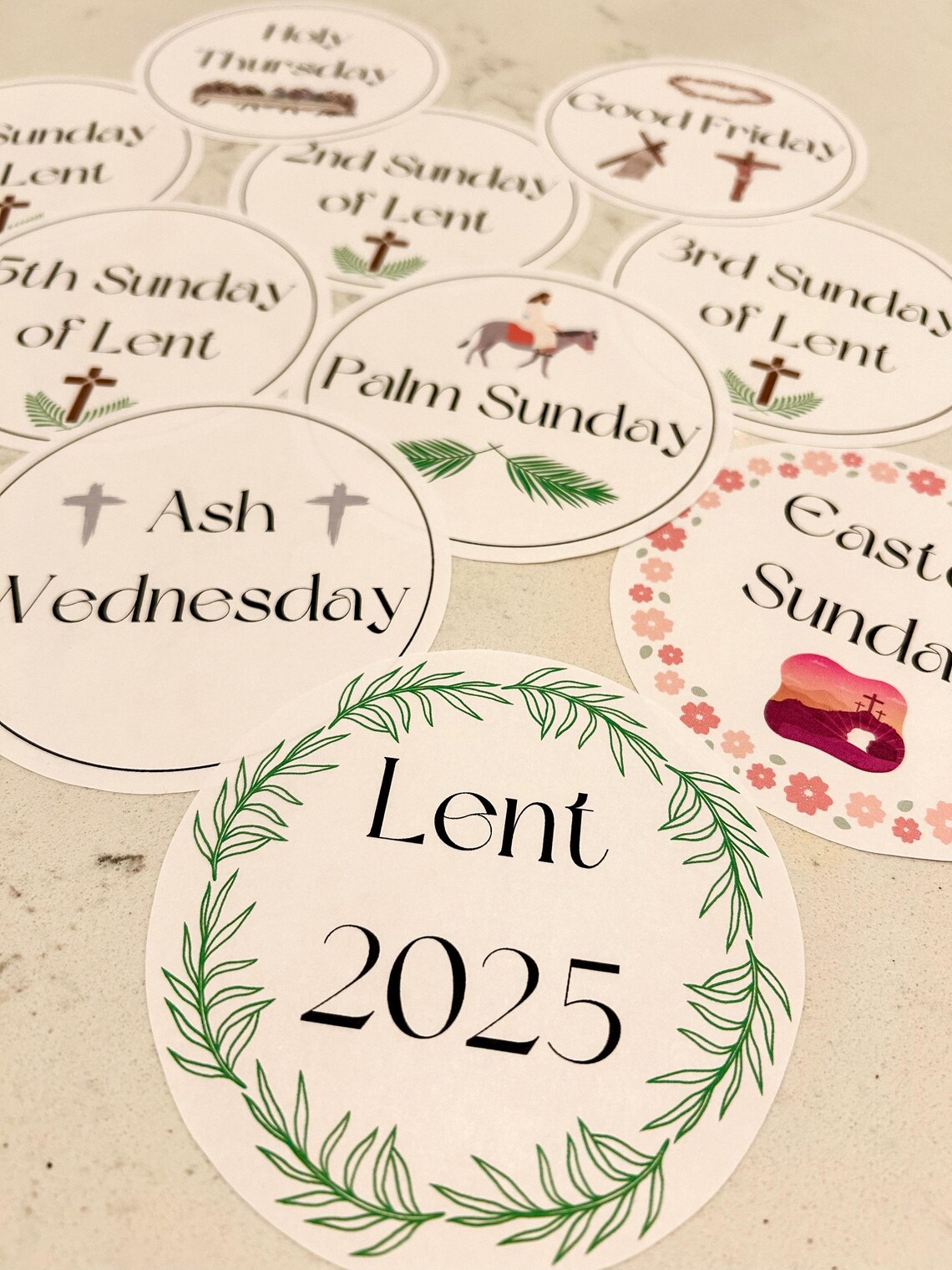 2025 Lent Garland Ash Wednesday Activity Lent for Kids Lent Decor Lent ...
