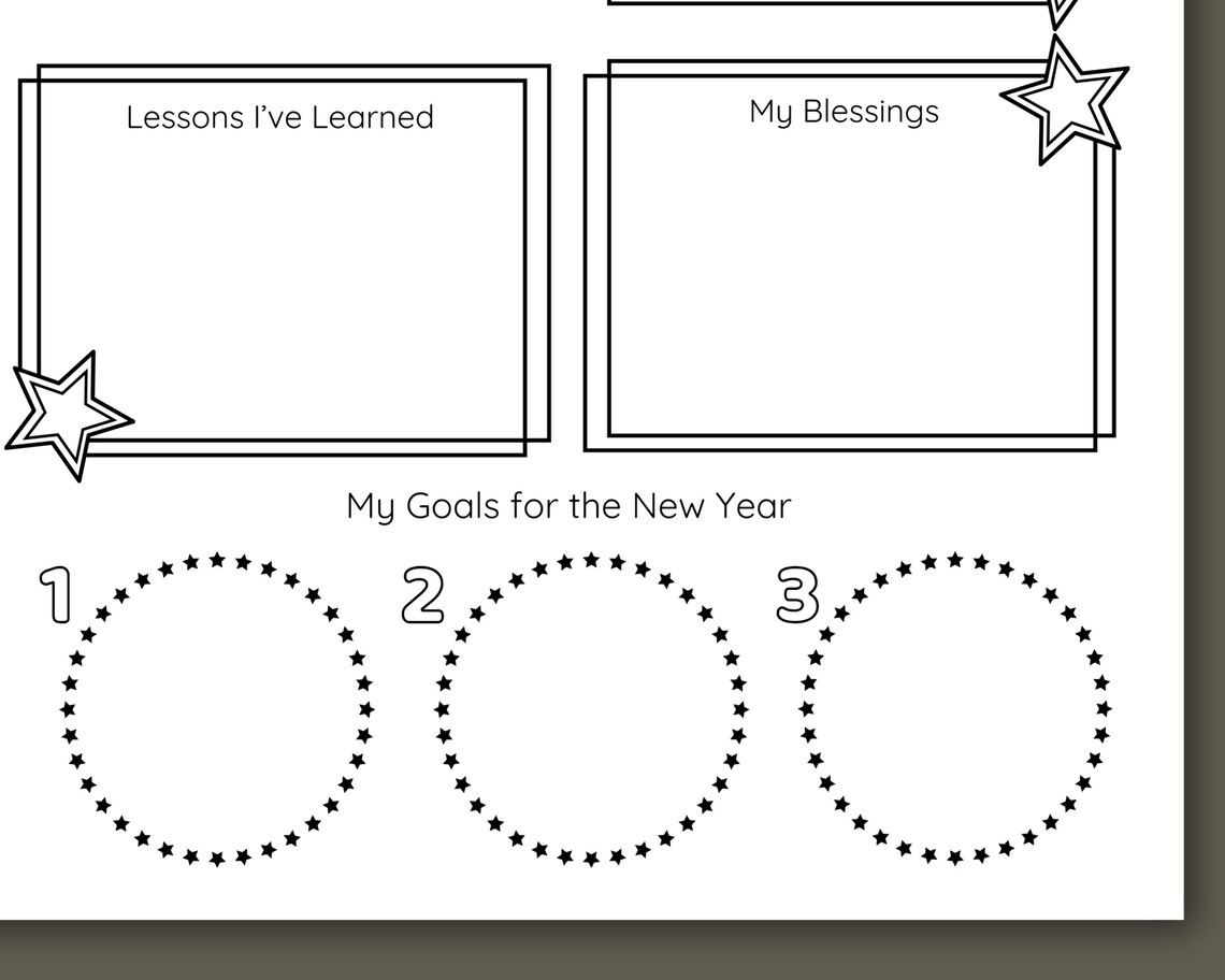 Christian New Year's Reflection Worksheet: Kids' Goals & Prayer (PDF ...