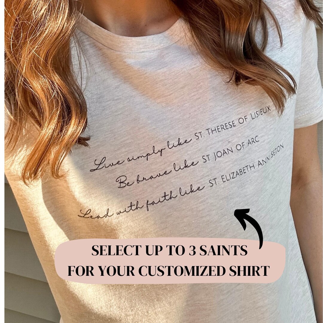 Personalized Catholic Saints T-shirt: Women's Confirmation Gift - Etsy