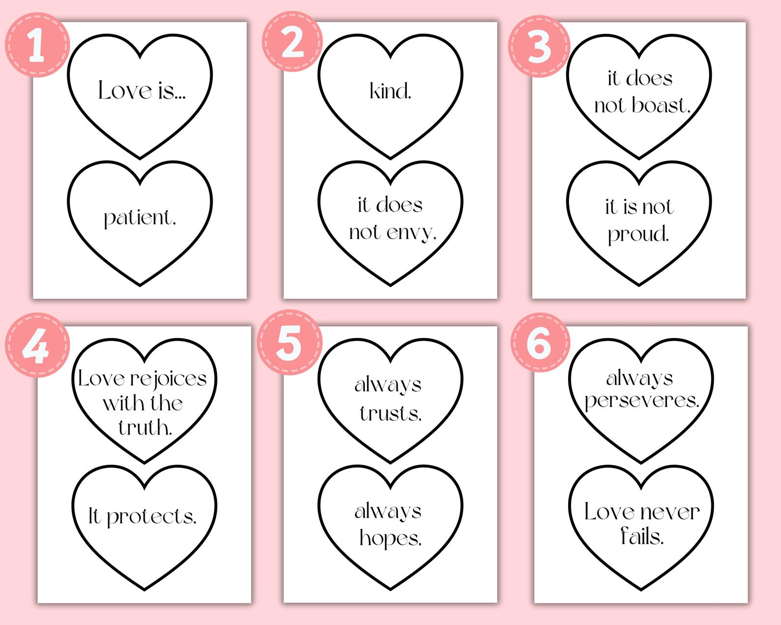 Love is Patient Garland: Christian Valentine's Craft (digital Download ...