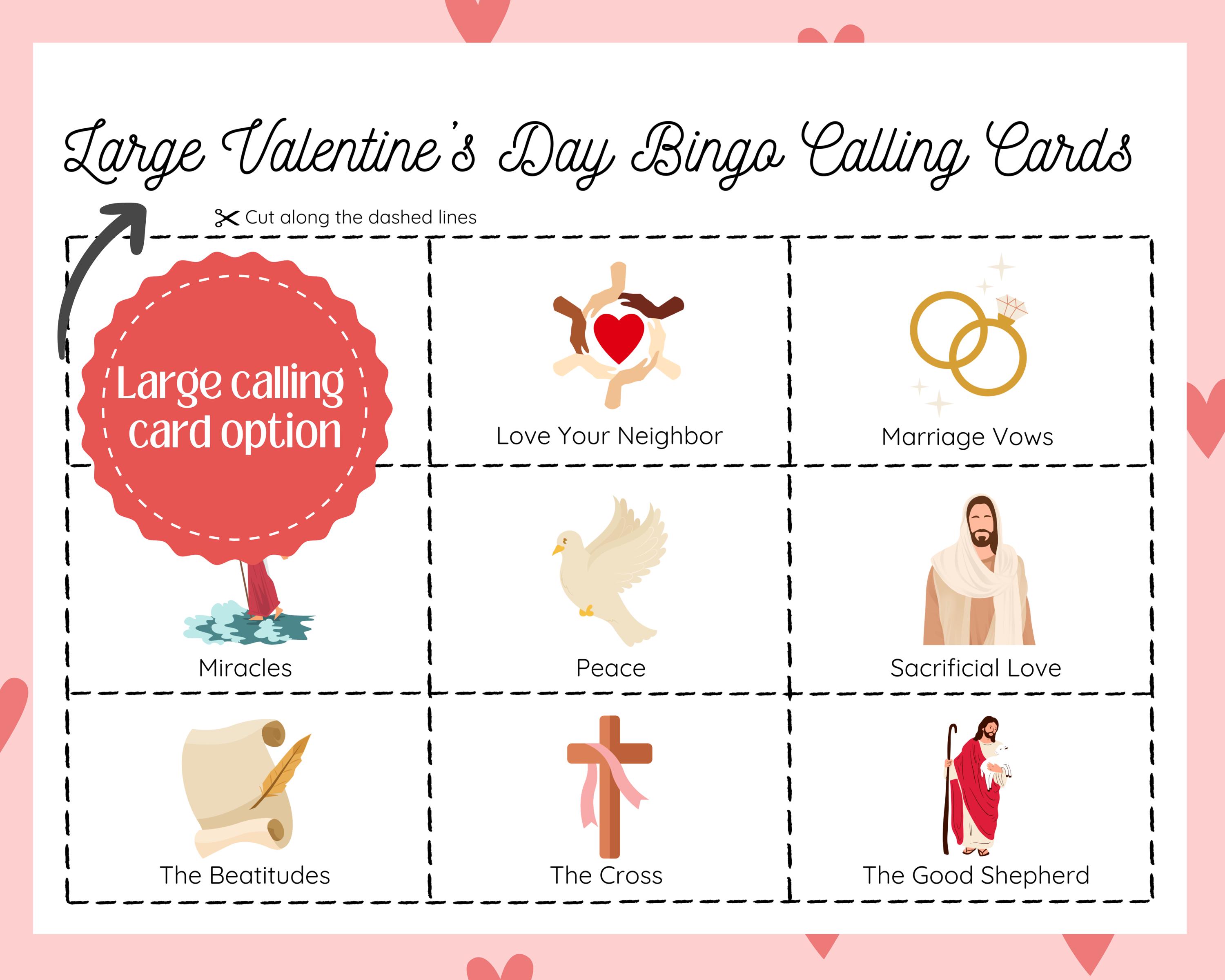 Religious Valentine's Day Bingo Game: Christian Kids Activity (PDF) - Etsy