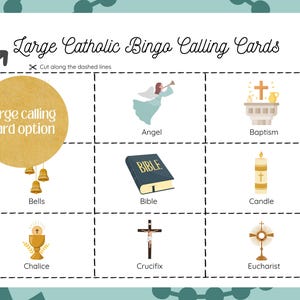 Catholic Bingo Game: 50 Unique Cards, Sunday School Activity (PDF) - Etsy