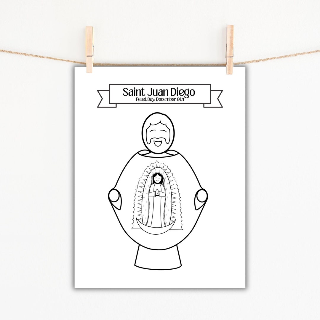 St. Juan Diego Coloring Pages Saint Juan Diego Feast Day Craft Our Lady ...