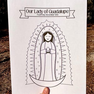 Our Lady of Guadalupe Coloring Pages: St. Juan Diego Craft (printable ...