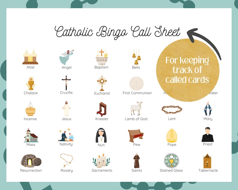 Catholic Bingo Catholic Kids Games Catholic Kids Activities Sunday ...