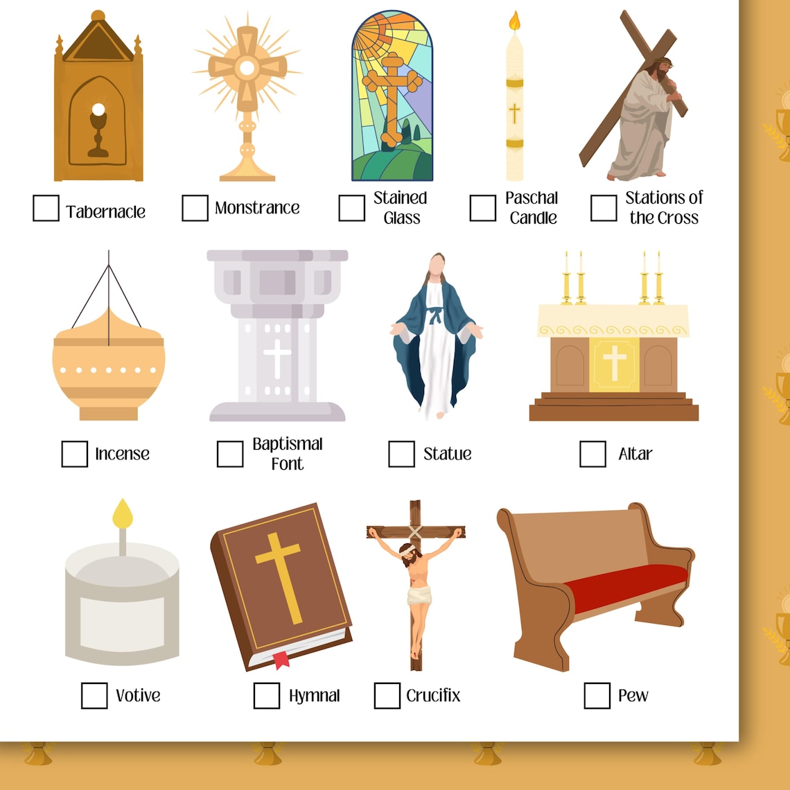 Catholic Church Scavenger Hunt for Kids (PDF) - Etsy