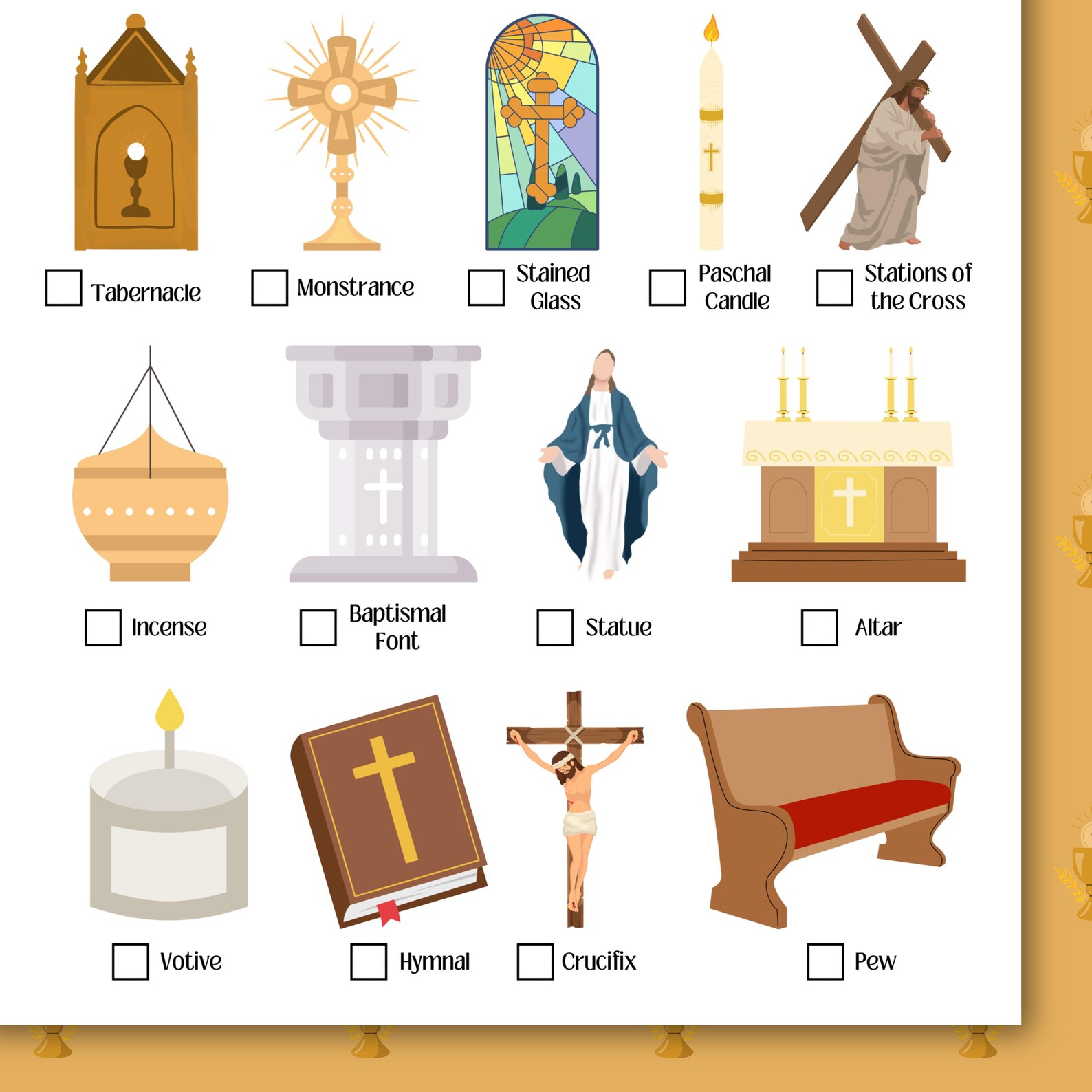 Catholic Church Scavenger Hunt for Kids (PDF) - Etsy
