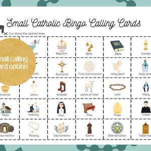 Catholic Bingo Game: 50 Unique Cards, Sunday School Activity (PDF) - Etsy
