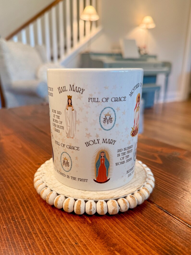 Hail Mary Prayer Mug, Catholic Gifts - Etsy