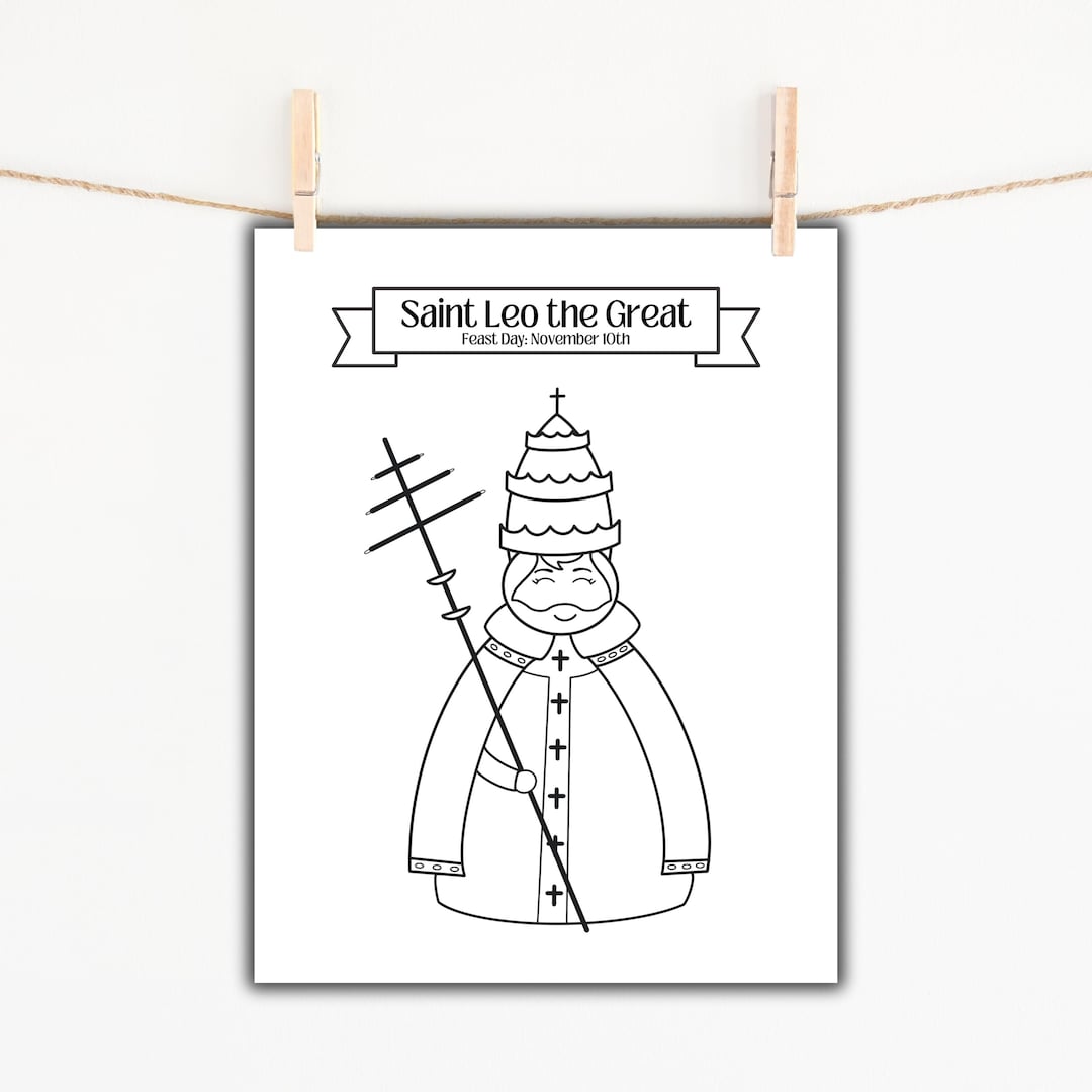 St. Leo the Great Coloring Pages Saint Leo the Great Feast Day Saints ...