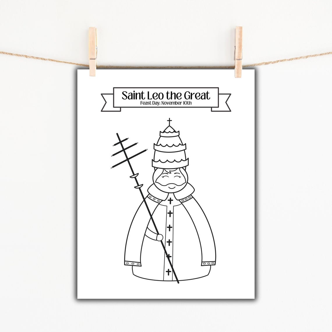 St. Leo the Great Coloring Pages Saint Leo the Great Feast Day Saints ...