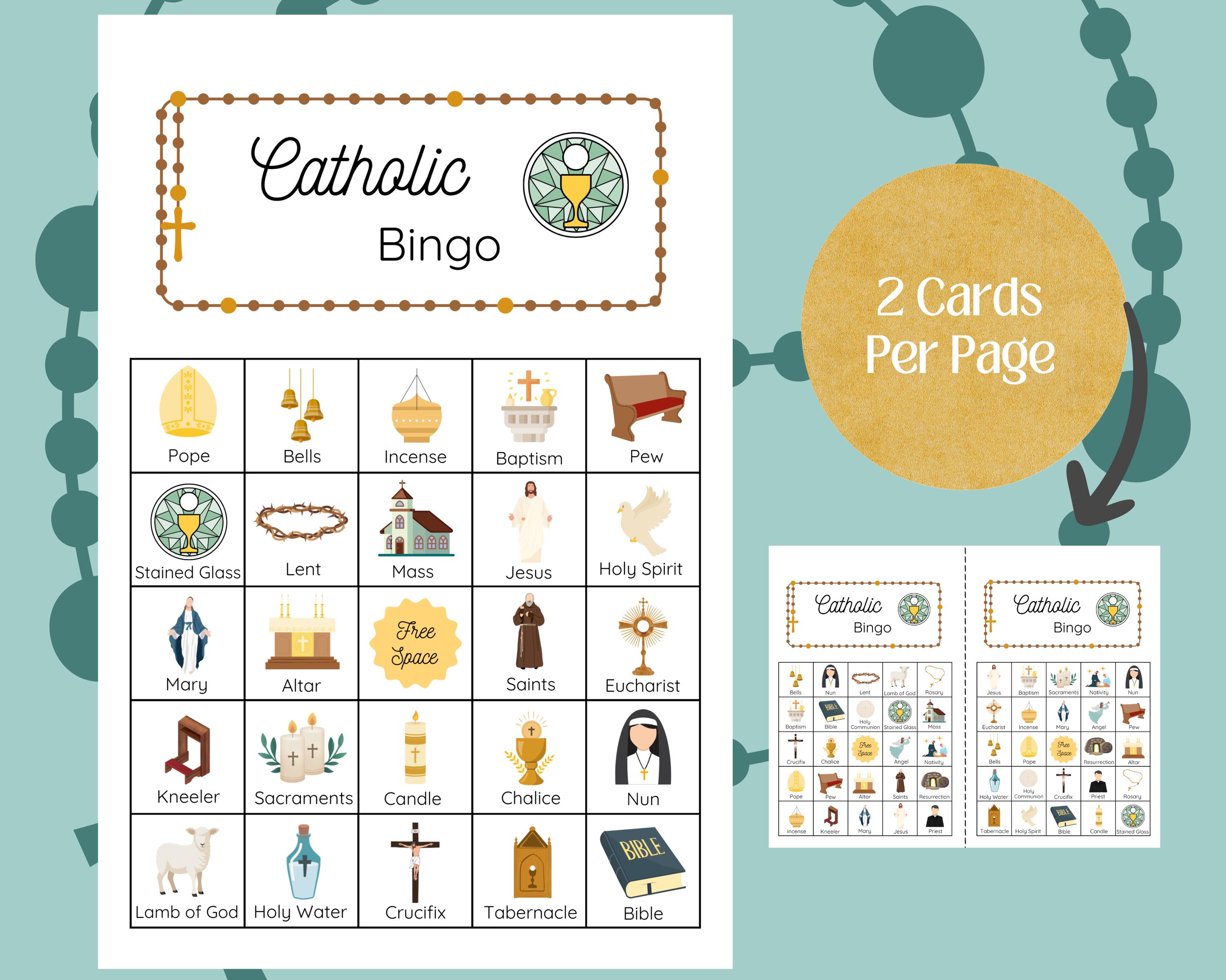 Catholic Bingo Catholic Kids Games Catholic Kids Activities Sunday ...