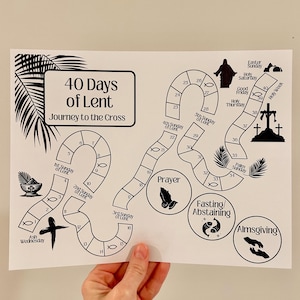 Lent Calendar 40 Days of Lent Countdown Journey to the Cross Activity ...
