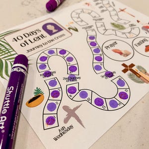 Lent Calendar 40 Days of Lent Countdown Journey to the Cross Activity ...