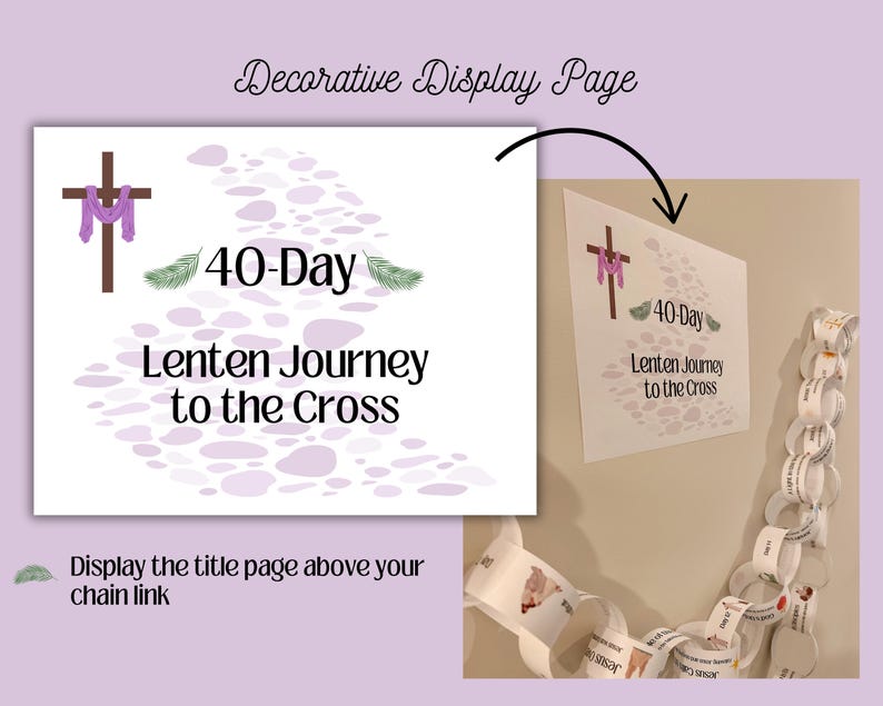40-day Lent Paper Chain Activity: Reflection Guide (digital Download ...