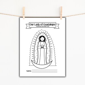 Our Lady of Guadalupe Coloring Pages: St. Juan Diego Craft (printable ...