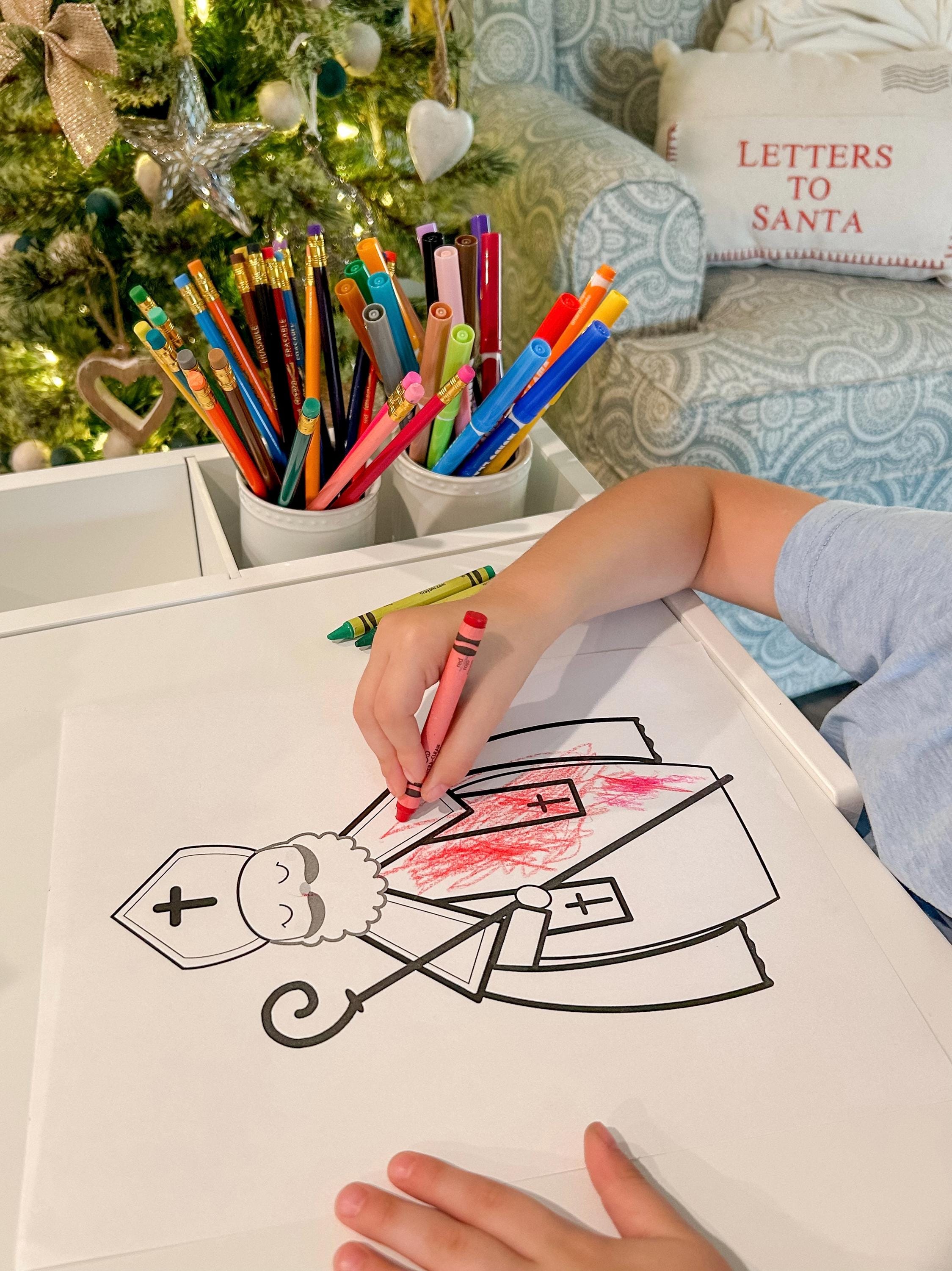 Saint Nicholas Coloring Pages: Catholic Christmas Art (digital Download ...