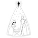 Nativity Scene Coloring Pages: Holy Family Christmas Crafts (digital ...