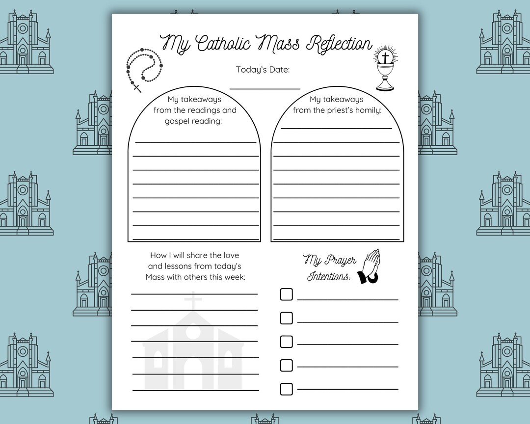 Catholic Mass Reflection Catholic Mass for Kids Catholic Church ...