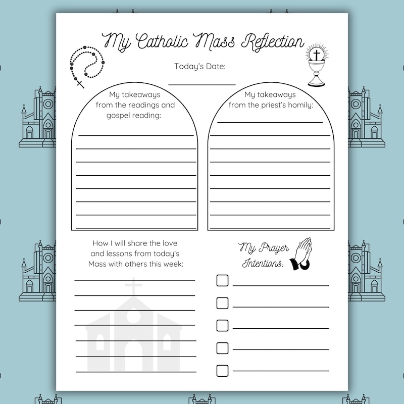 Mass Journal Template - Etsy