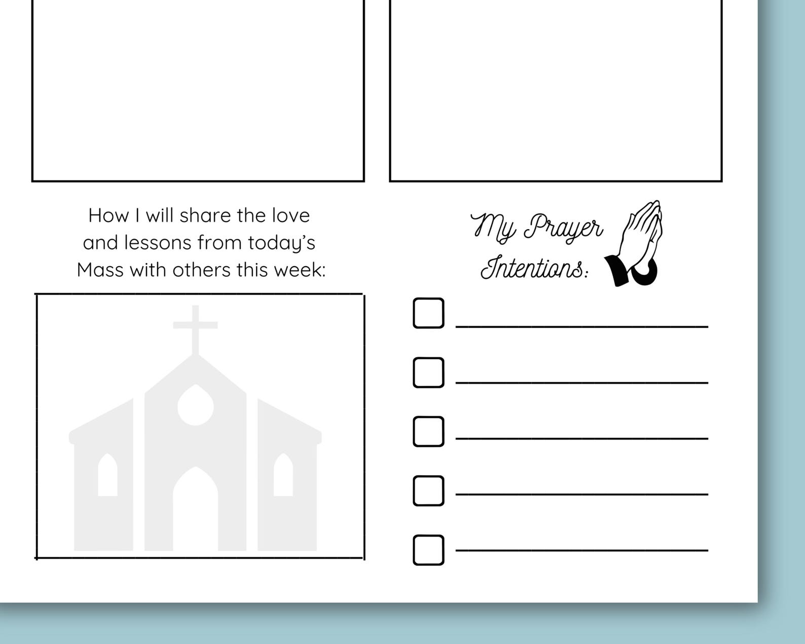 Catholic Mass Reflection Worksheet for Kids (digital Download) - Etsy