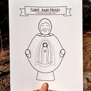 Saint Juan Diego Coloring Pages: Feast Day Activity (printable) - Etsy