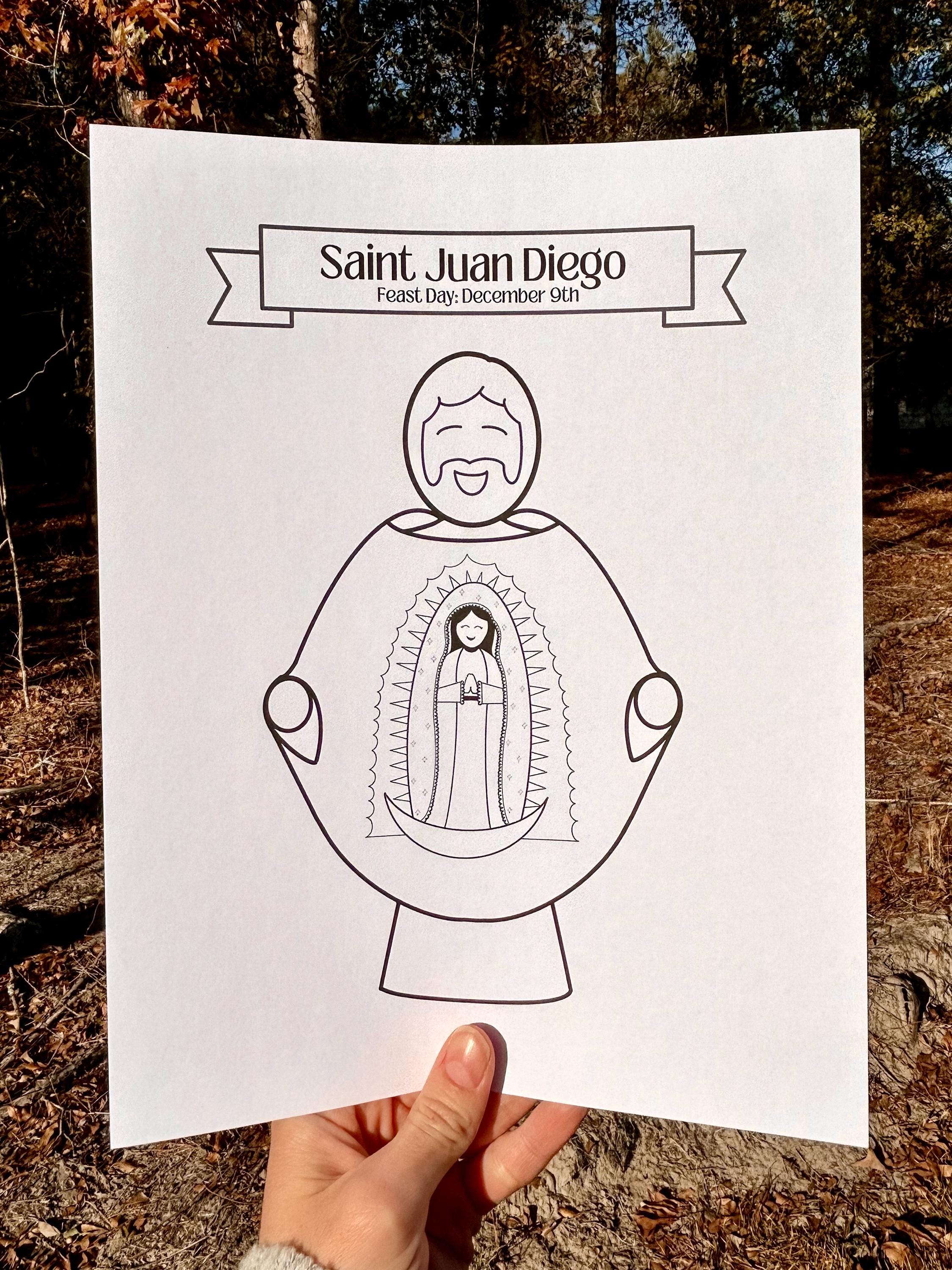Saint Juan Diego Coloring Pages: Feast Day Activity (printable) - Etsy