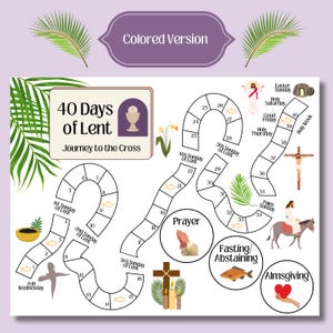 Lent Calendar 40 Days of Lent Countdown Journey to the Cross Activity ...