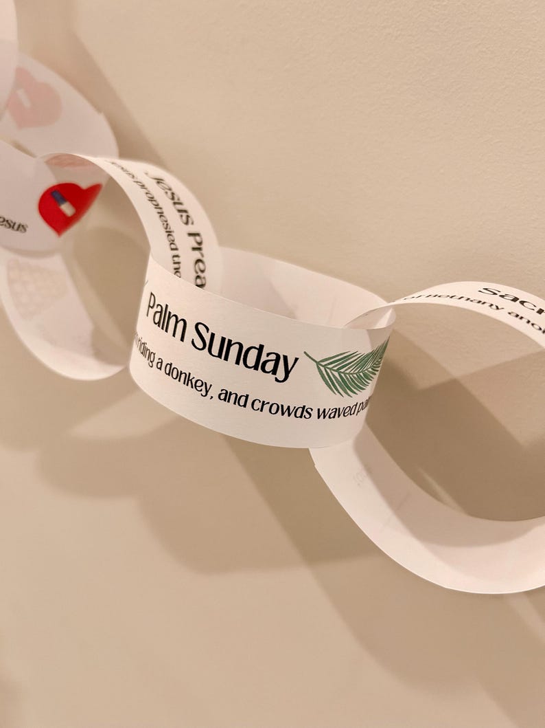 40-day Lent Paper Chain Activity: Reflection Guide (digital Download ...