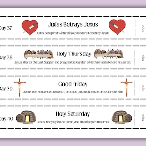 40-day Lent Paper Chain Activity: Reflection Guide (digital Download ...