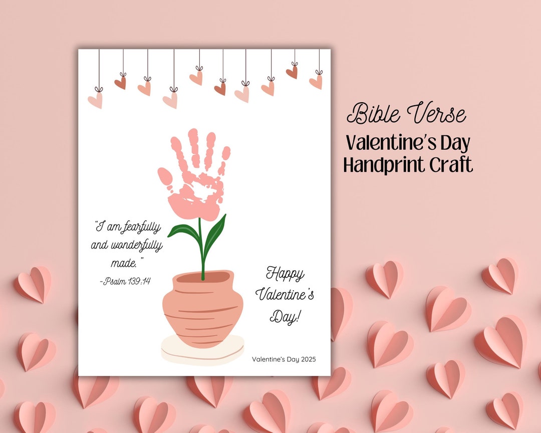Valentine's Day Handprint Craft Religious Valentine's Day Activity ...