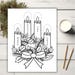 Advent Wreath Coloring Page: Religious Christmas Activity (digital ...