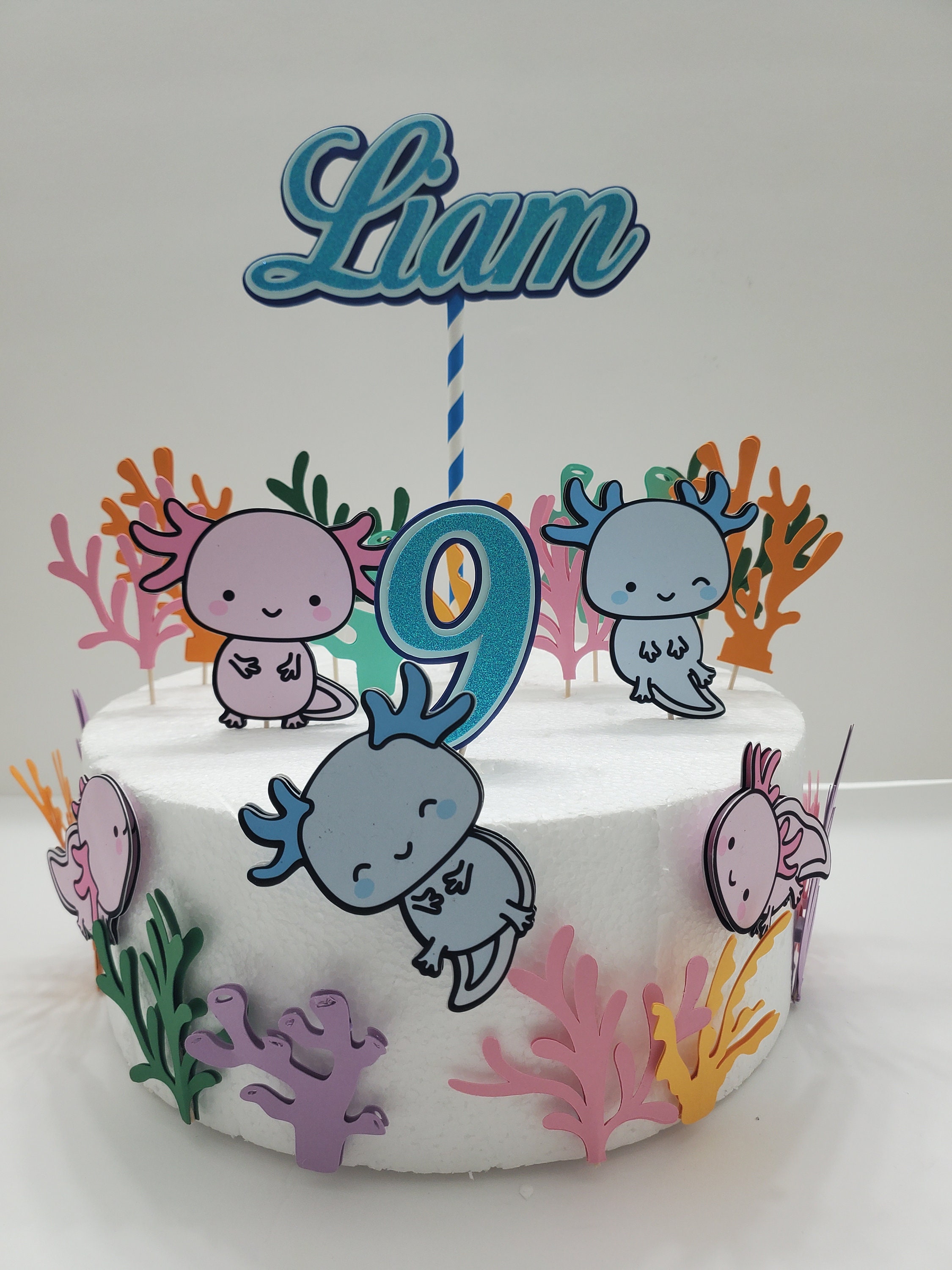 Axolotl Cake Topper. Axolotl Cake. Axolotl Decorations. - Etsy Australia