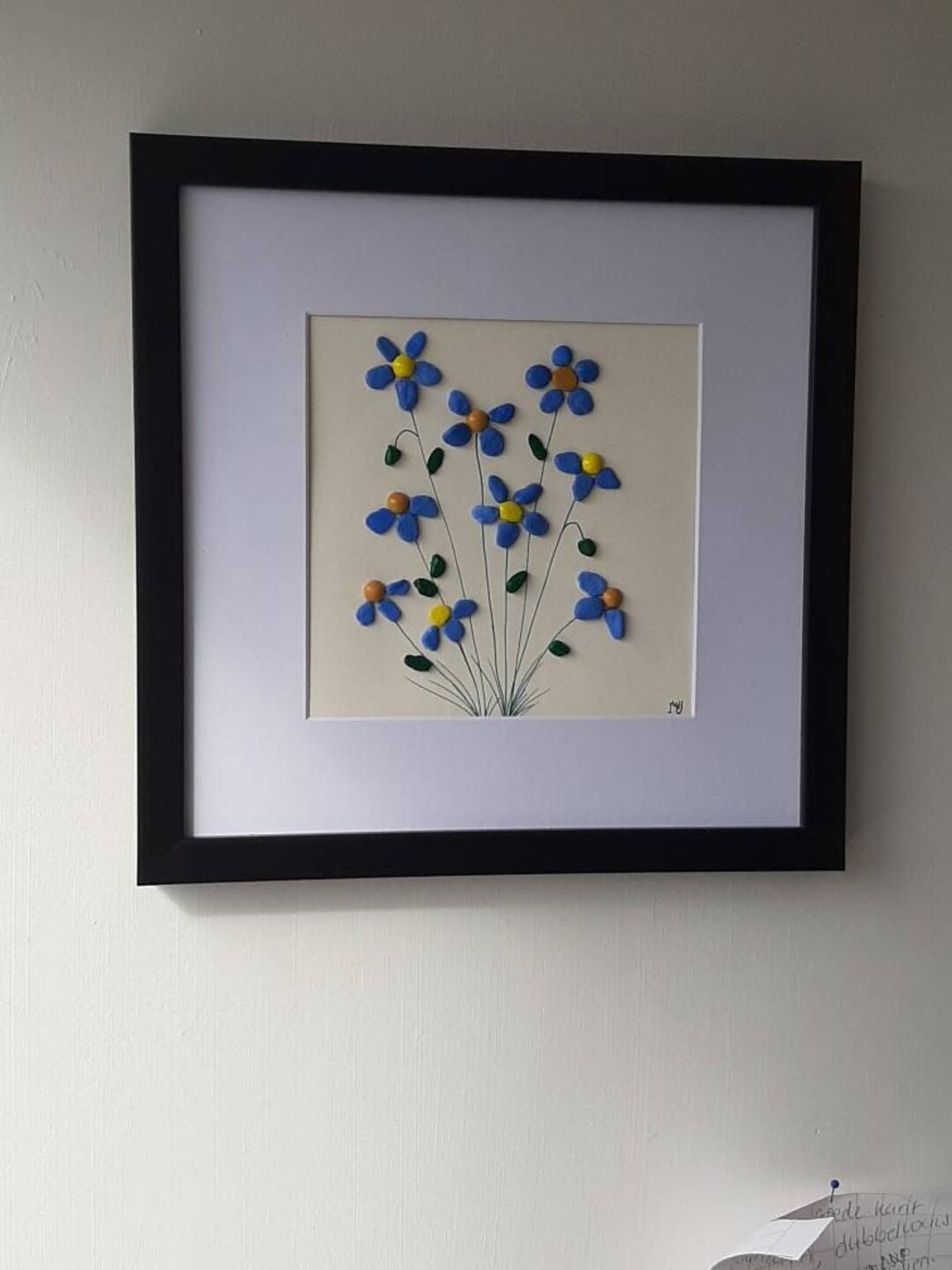 Pebble Art Forget Me-nots,pebble Art Flowers, Flowerpowerart, Pebble ...