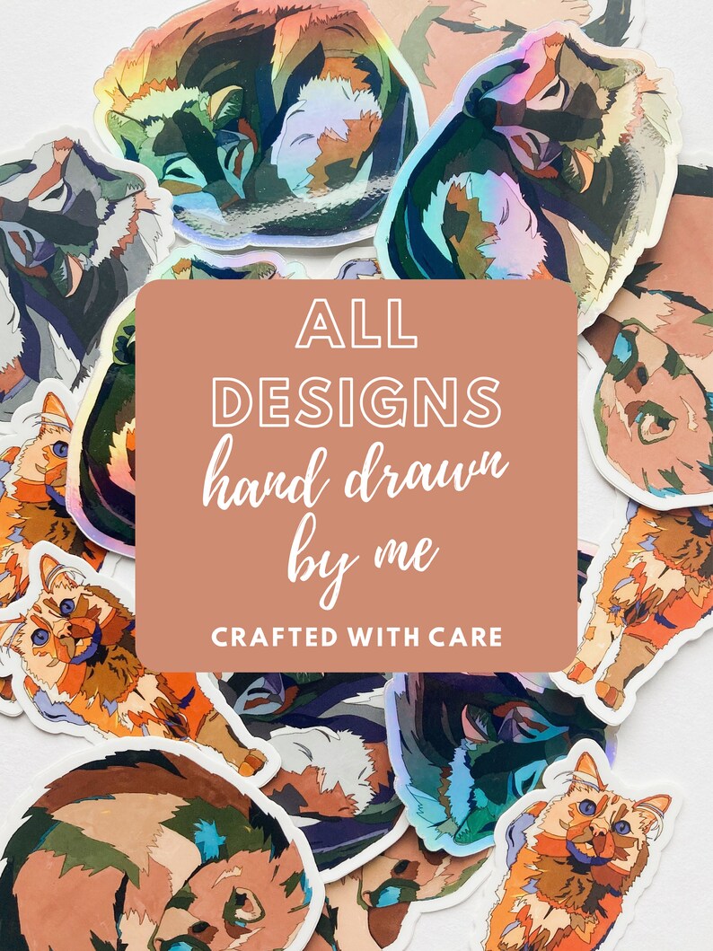 Vinyl Animal Sticker Set of 3 Robin Hobb Realm of the Elderlings Cat ...