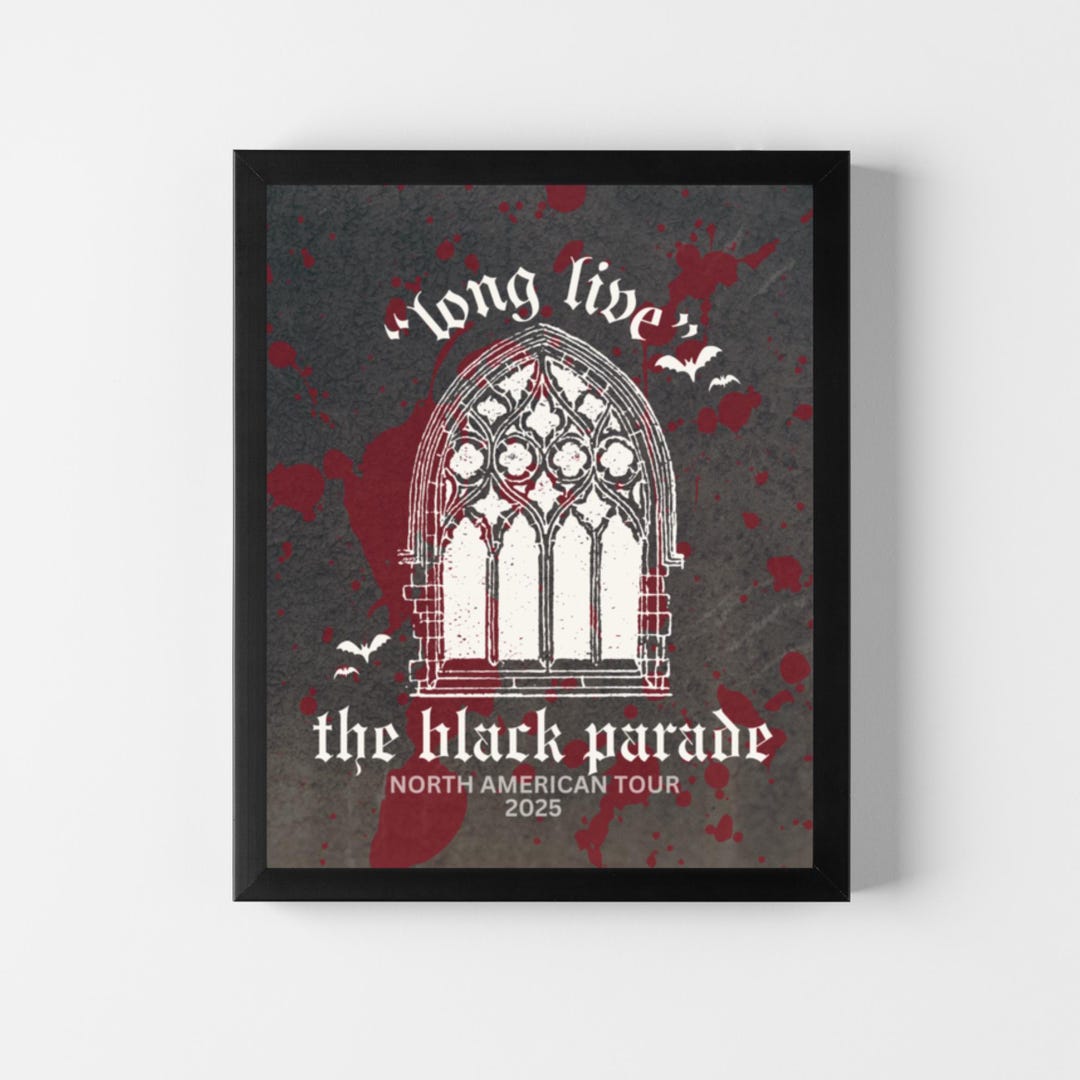 MCR Black Parade Tour Poster: Emo Art Print (8x10) - Etsy