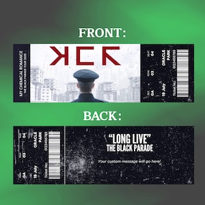 My Chemical Romance the Black Parade Tour 2025 Souvenir Ticket ...