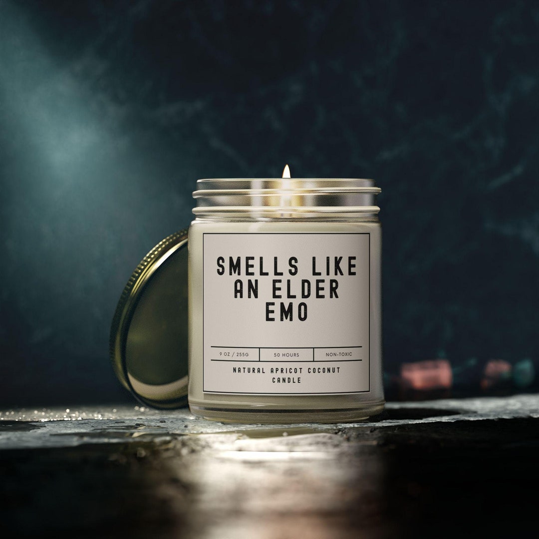 Smells Like an Elder Emo Candle, Natural Candle, Goth Candle, Elder Emo ...