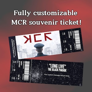 My Chemical Romance the Black Parade Tour 2025 Souvenir Ticket ...