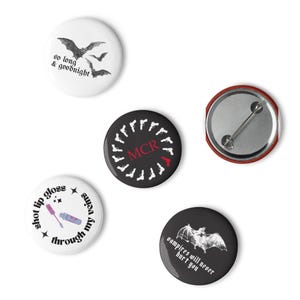 MCR Pin Buttons Set | Emo Pins - Version One | My Chemical Romance ...